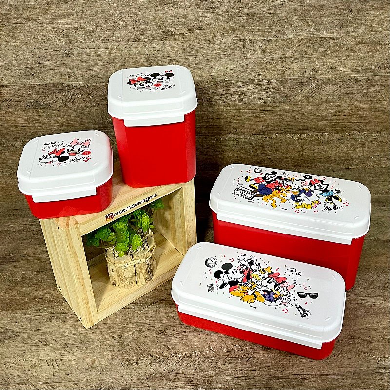 Tupperware Kit 4 Peças Visual Box Disney - Mãe, Casei e Agora?-Tupperware!