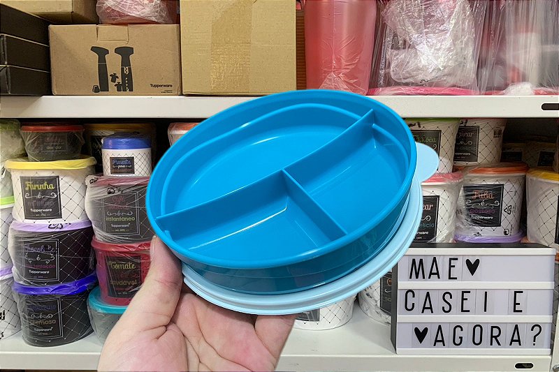 Tupperware Tupper Pratinho com Divisória 400 ml Brisa - Mãe, Casei e ...