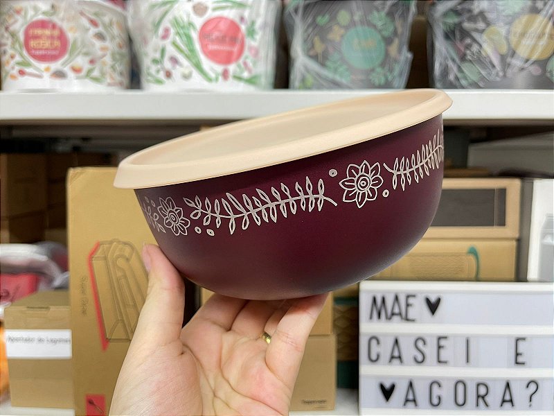Tupperware Tigela Toque Mágico 1,3 Litros Rustic - Mãe, Casei e Agora ...