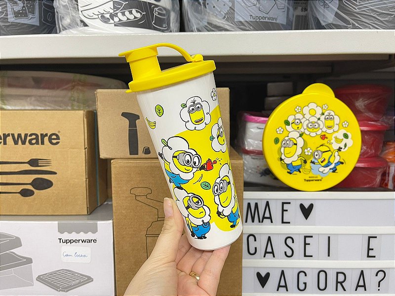 Tupperware Kit 2 Peças Minions Primavera - Mãe, Casei e Agora?-Tupperware!