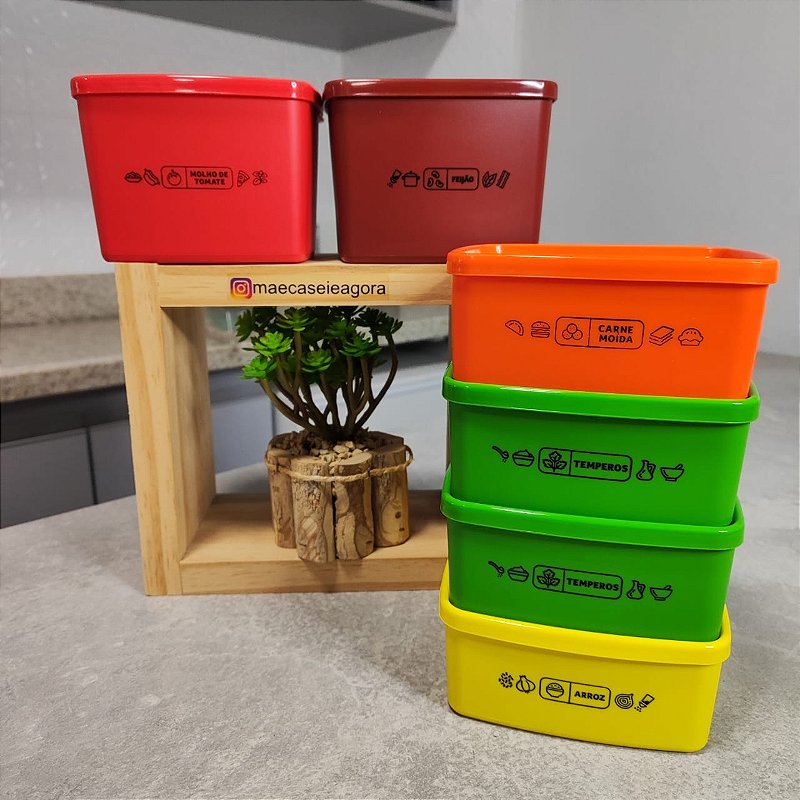 Tupperware Kit 6 Peças Mix - Jeitoso 800ml e Jeitosinhos 400ml - Mãe ...