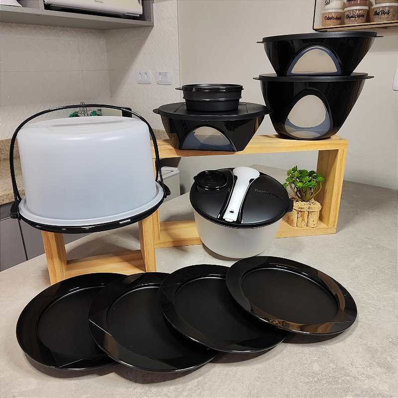 Tupperware Kit 12 Peças Jet Black - Mãe, Casei e Agora?-Tupperware!