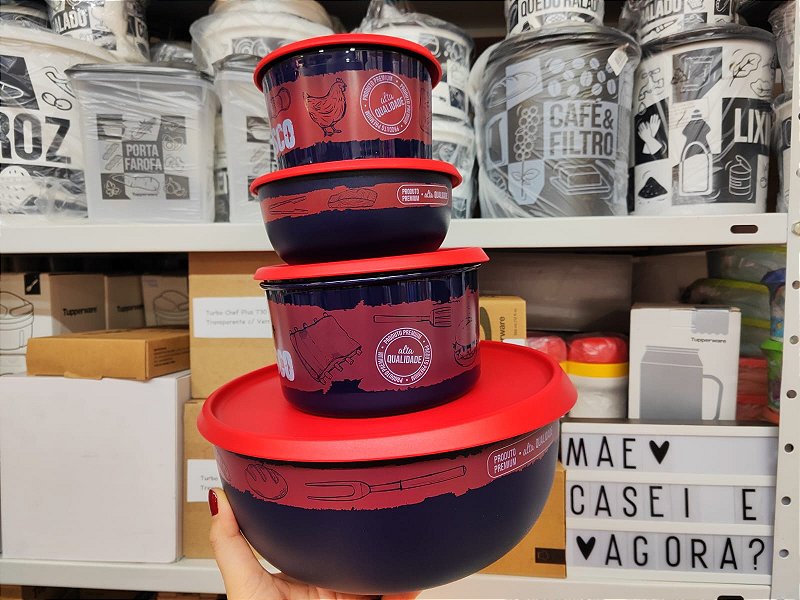 Tupperware Kit 4 Peças Hora do Churrasco - Mãe, Casei e Agora?-Tupperware!