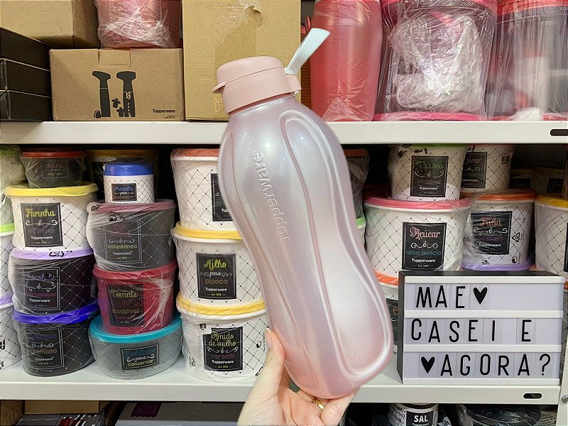 Tupperware Eco Tupper Plus 2 Litros Rosa Metalico - Mãe, Casei e Agora ...