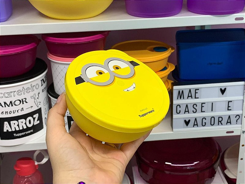 Tupperware Pote Redondo Minions 300 ml - Mãe, Casei e Agora?-Tupperware!