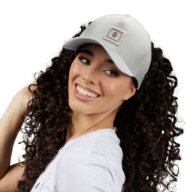 Boné Aberto com Revestimento Interno de Cetim Urban Linho Branco ...