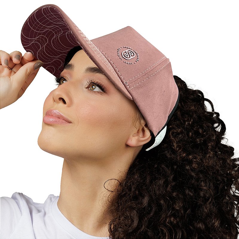 Boné Aberto com Revestimento Interno de Cetim Urban Rosa - Super ...