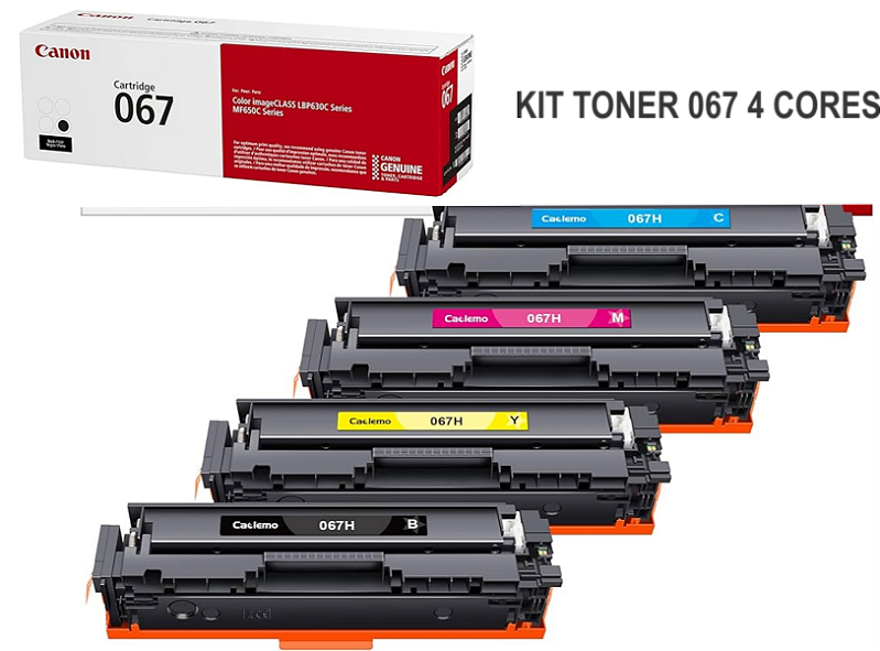 1 Cartucho Toner Canon T067 Preto, Magenta, Amarelo e Ciano, Original ...