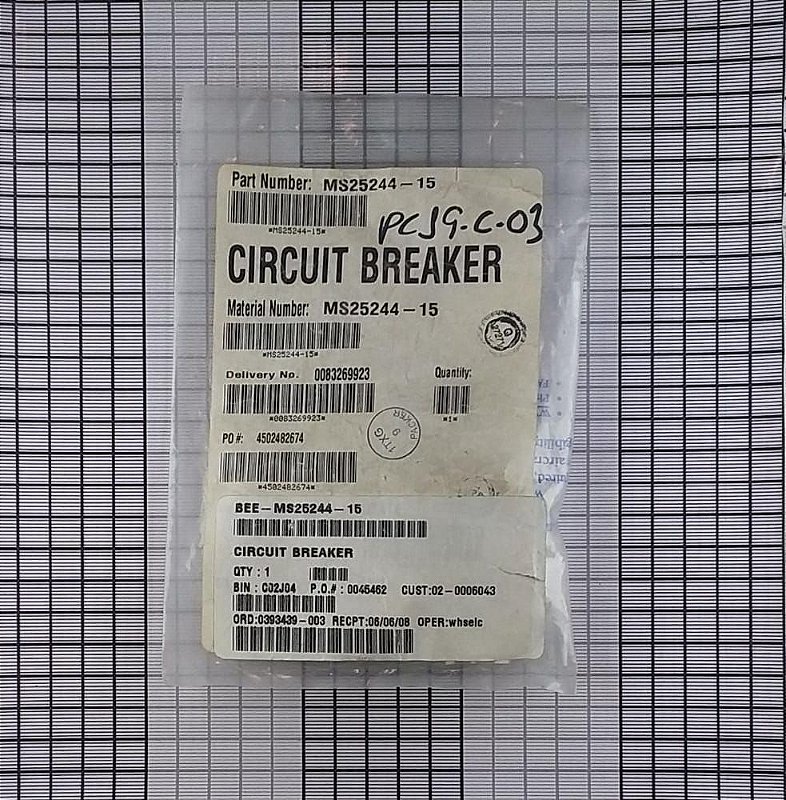 DISJUNTOR 15 AMP - MS25244-15 - Fibraer