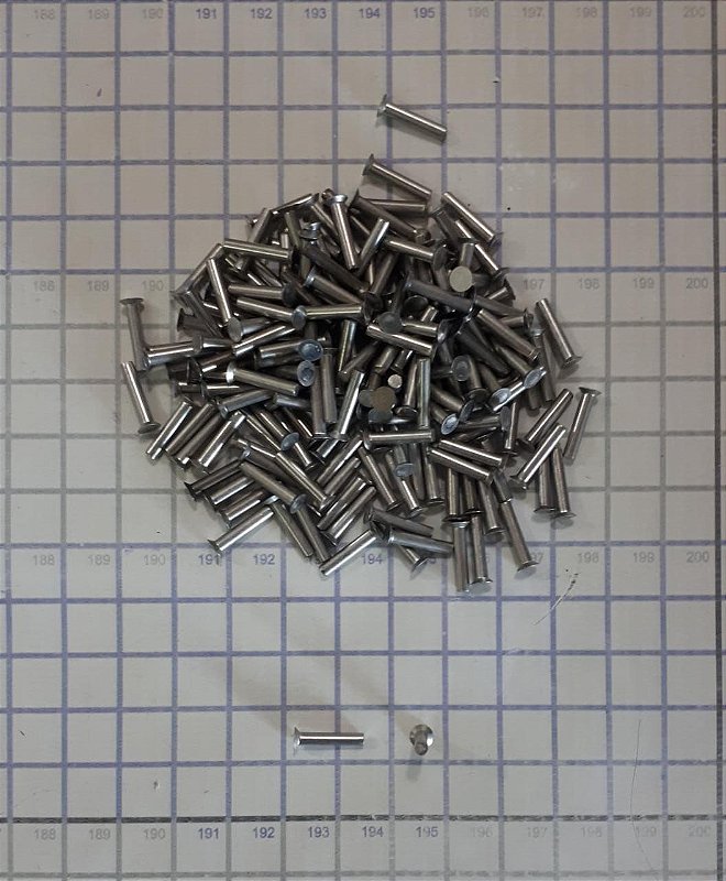 REBITE INOX ESCAREADO - MS20427M3-8 - Fibraer