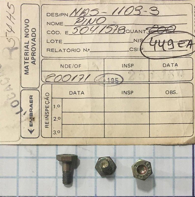 PARAFUSO - NAS1103-3 - Fibraer