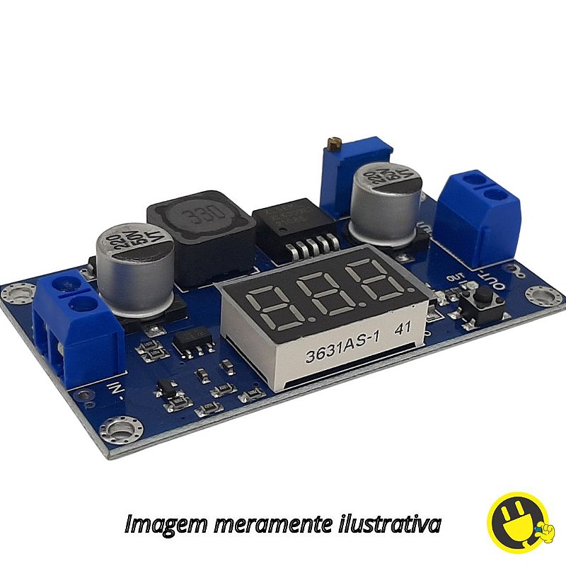 Fonte Ajustável Step Up Regulador de Tensão CN6009 XL6009 com Voltímet ...