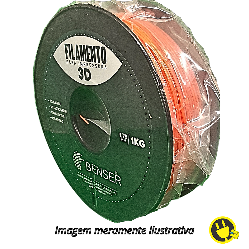 Filamento PET-G 1,75mm 1kg Laranja Para Impressora 3D - Benser ...