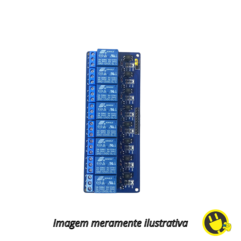 Módulo Relé 8 canais 12V Octoacoplado - SmartProjects Brasil ...