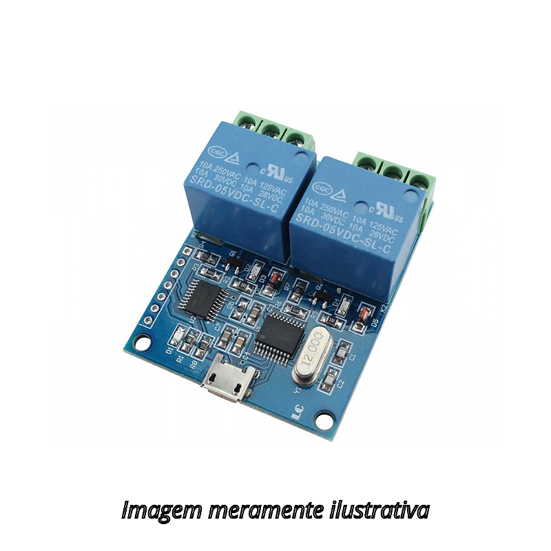 Módulo Relé 2 Canais 5v com Micro USB Conversor CH340 - Arduino e Raspberry em Manaus é na Smart ...