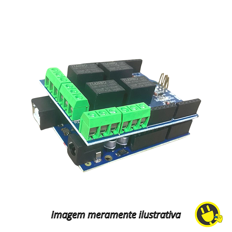Shield Relé 4 Canais Uno Mega - SmartProjects Brasil | Componentes ...