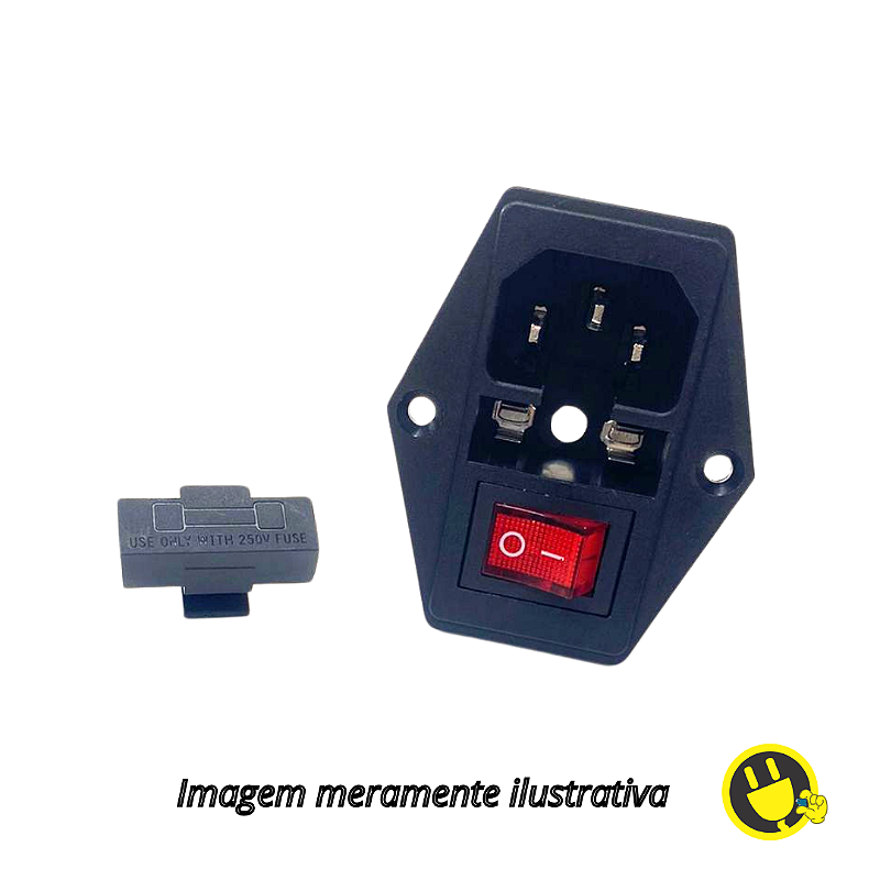 Tomada Fêmea Com Porta Fusível Interruptor - SmartProjects Brasil ...