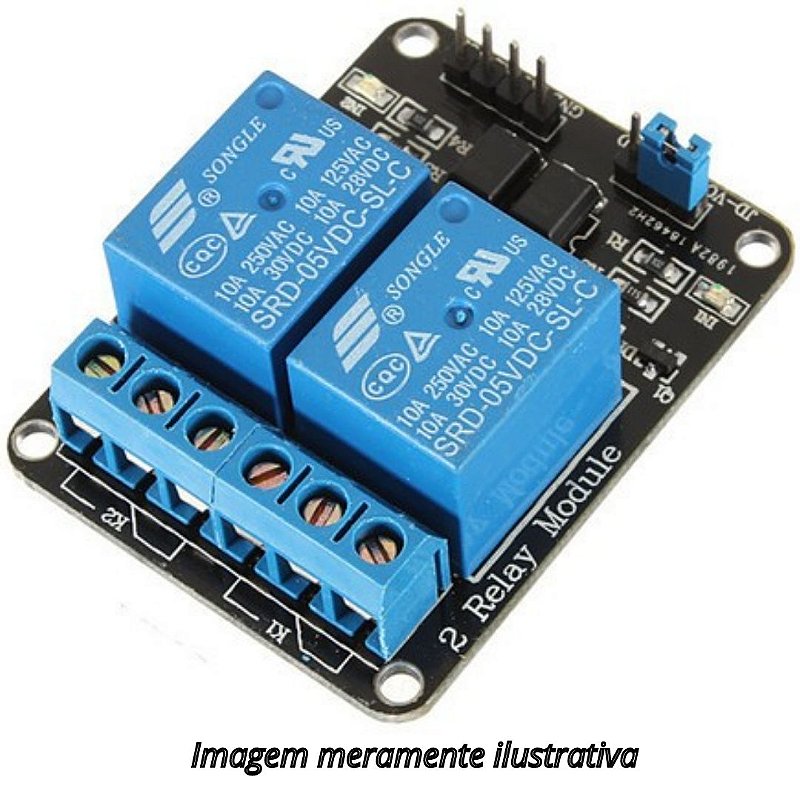 Módulo Relé 2 Canais 5V - SmartProjects Brasil | Componentes ...