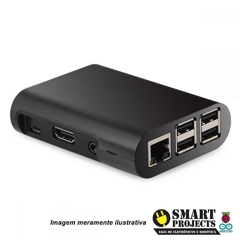 Case Raspberry Pi 3 Abs Black Arduino E Raspberry Em Manaus é Na Smart Projects 