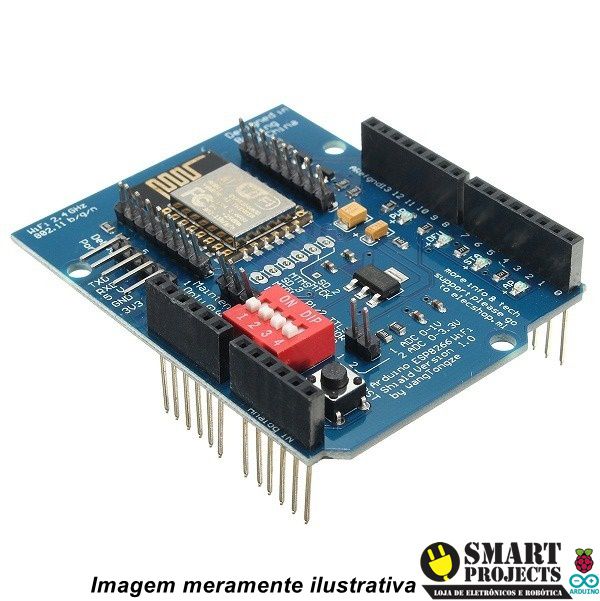 Shield WiFi ESP8266 ESP12 para Arduino UNO MEGA - SmartProjects Brasil ...