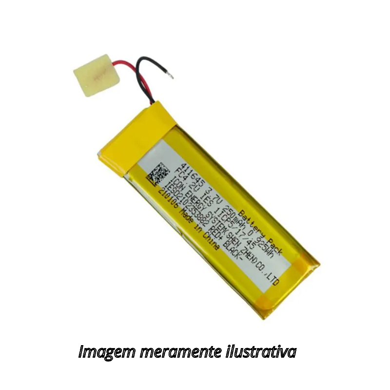 Bateria Li-Ion Polymer 3,7V 250mAh – Modelo 411645 - SmartProjects ...
