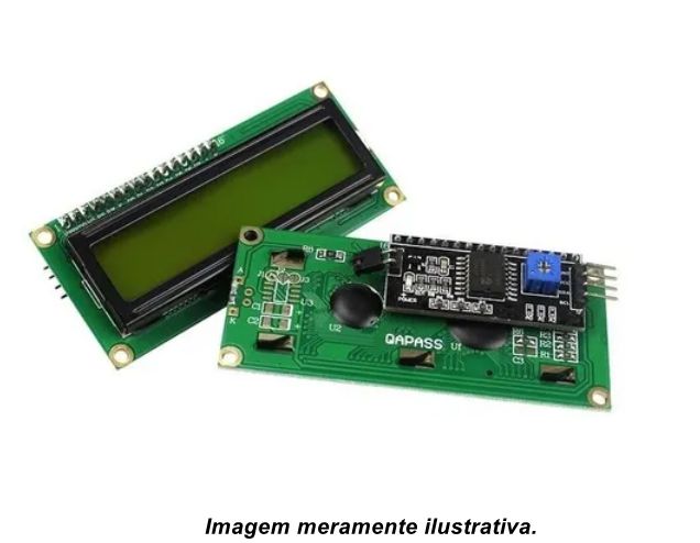 Display LCD 16X2 Backlight Verde com I2C Soldado - SmartProjects Brasil ...