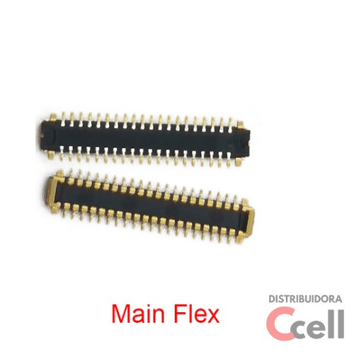 Conector FPC Main Flex Xiaomi Redmi Note 10/ Note 10s/ Mi 9/ Mi 9 lite 40 Pinos ...