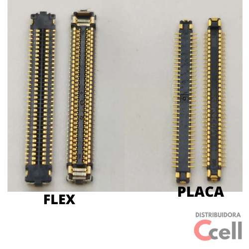 Conector FPC Placa/Flex Lcd Samsung A30 A305/ A50 A505/ S8 64 Pinos ...
