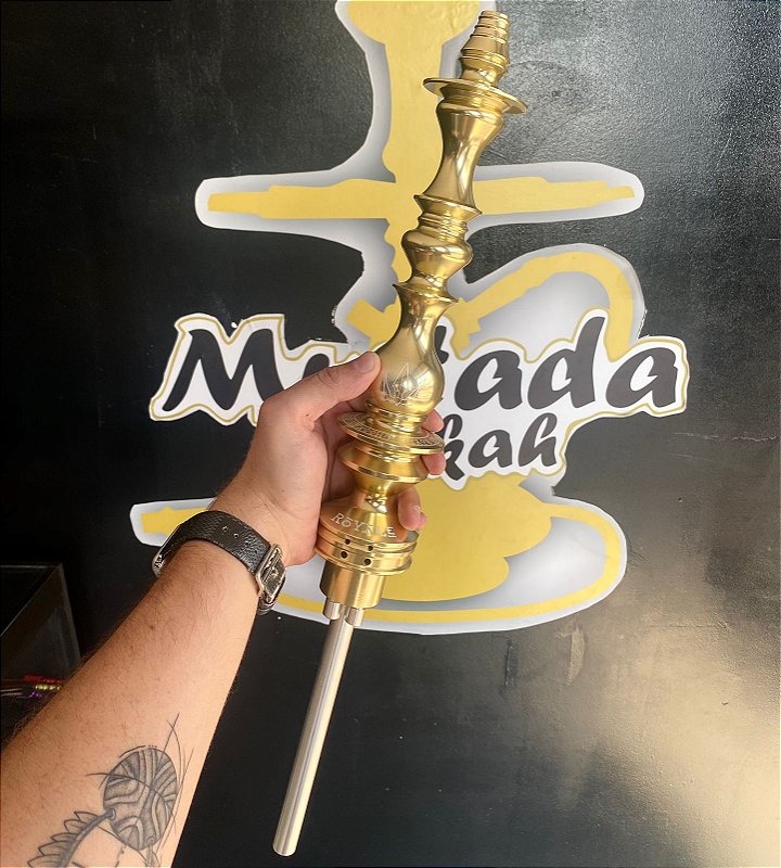 Stem Hookah King Royale Dourado - Tabacaria Murtada Hookah