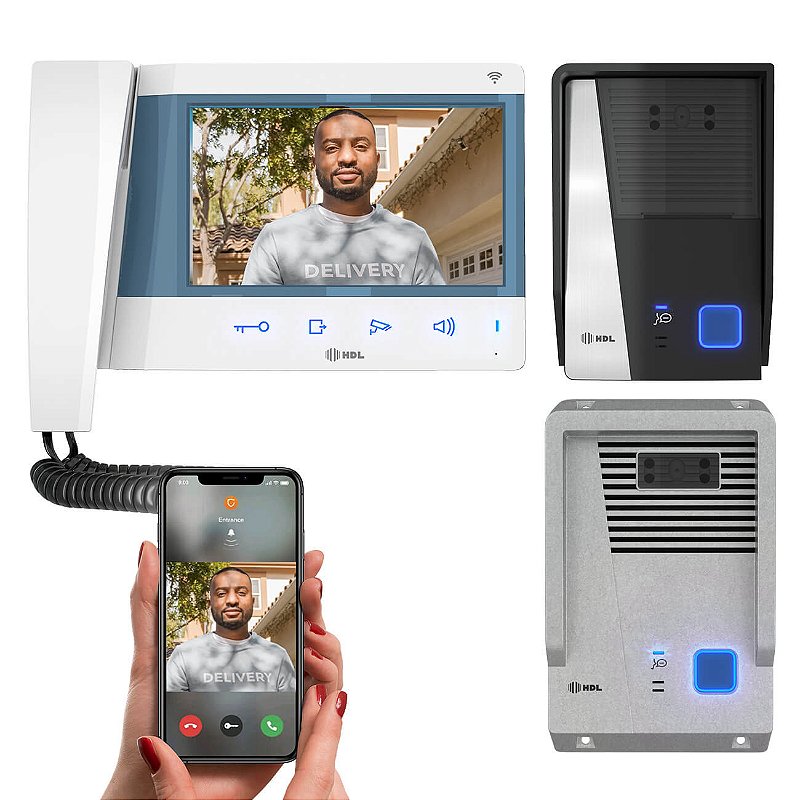 Vídeo Porteiro Eletrônico Com Wifi Aplicativo HDL Connect e Protetor ...