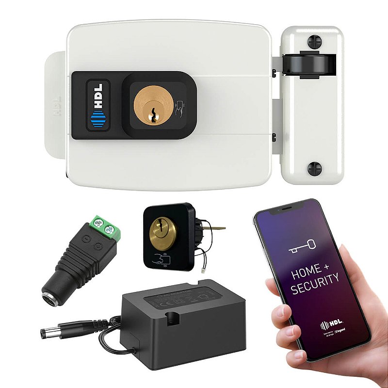 Fechadura C90 CTRL abre por App e tags com Fonte e Conector HDL ...