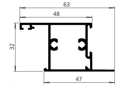 Perfil De Alumínio Linha Lg32 LG-076 Barra Com 6Mts - Loja Virtual Meu Perfil de Alumínio ...