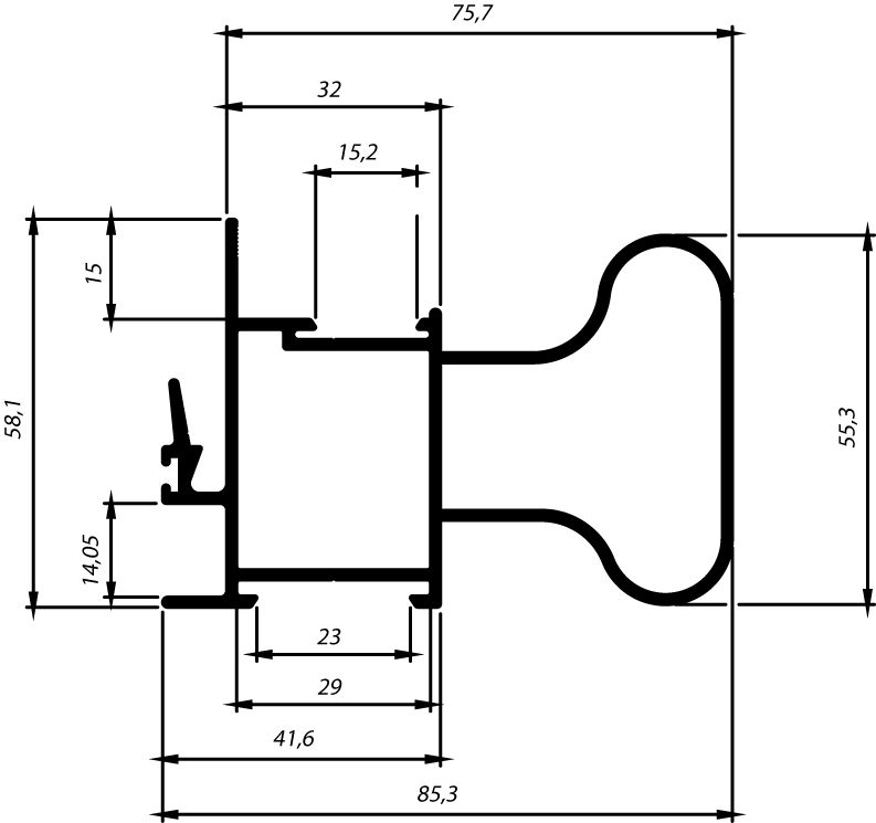 Perfil De Alumínio Linha Lg32 Ilg-021 Barra Com 6Mts - Loja Virtual Meu Perfil de Alumínio ...