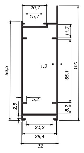 Perfil De Alumínio Linha Lg32 Ilg-042 Barra Com 6Mts - Loja Virtual Meu Perfil de Alumínio ...