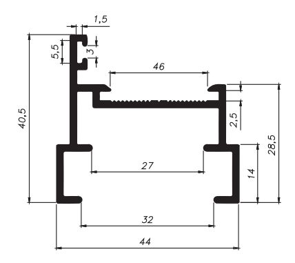 Perfil De Alumínio Linha Lg32 Ilg-056 Barra Com 6Mts - Loja Virtual Meu Perfil de Alumínio ...
