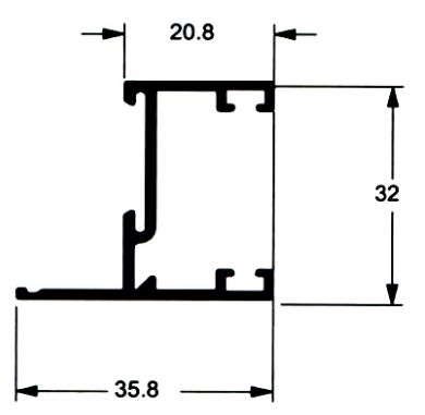 Perfil De Alumínio Linha Lg32 Ilg-083 Barra Com 6Mts - Loja Virtual Meu Perfil de Alumínio ...