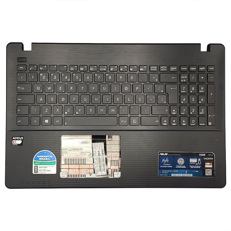 Carcaça Base Com Teclado Notebook Asus X552e Preto - Click Note ...