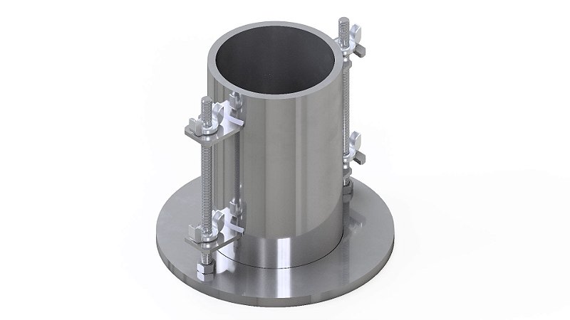 Molde cilindro Proctor DIAM. 4" com colar e base - Petroonline