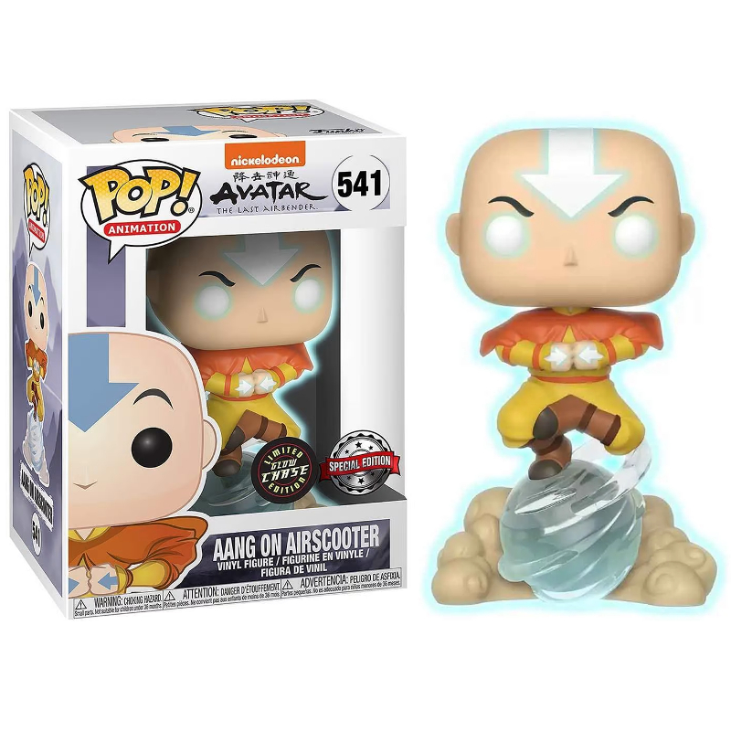 Funko Pop! Animation Avatar Aang On Airscooter 541 Exclusivo Glow ...