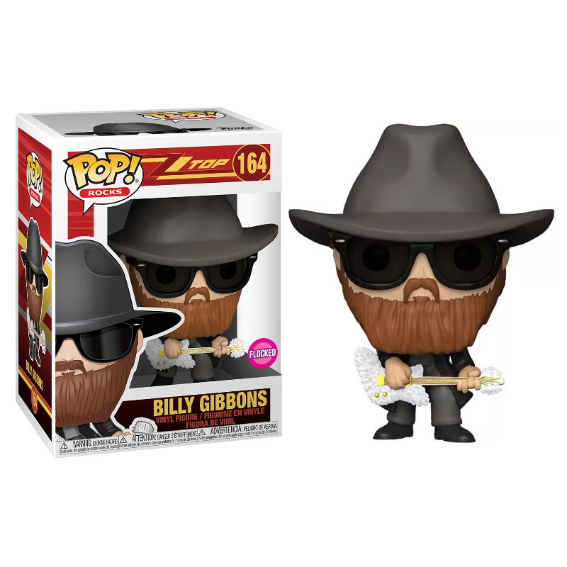 Funko Pop! Rocks ZZ Top Billy Gibbons 164 Exclusivo Flocked Original ...