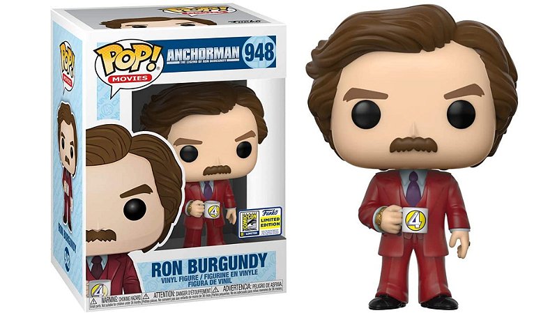 Funko Pop! Anchorman Ron Burgundy 948 Exclusivo Original - Moça do Pop ...