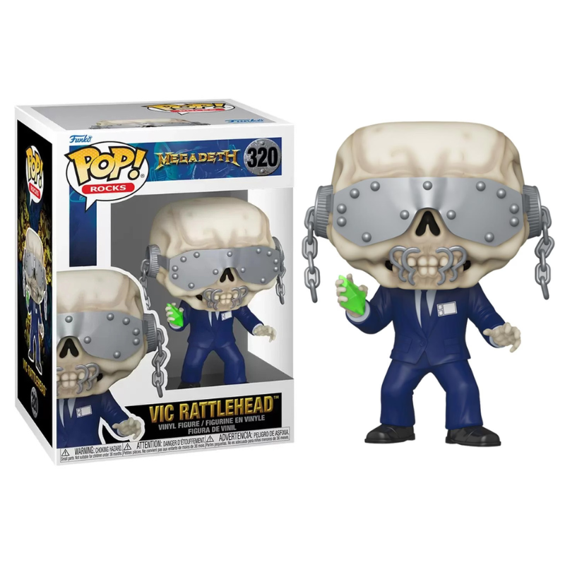 Funko Pop! Rocks MegaDeth Vic Rattlehead 320 Original Colecionavel ...