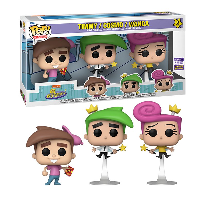 Funko Pop! Padrinhos Magicos Timmy Turner Cosmo e Wanda 3 Pack - Moça ...
