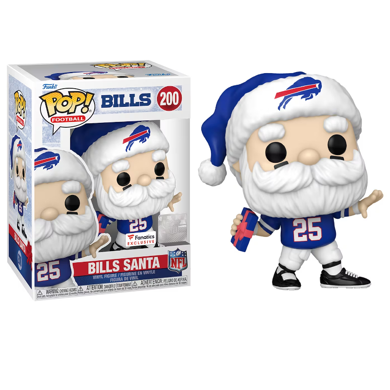 Funko Pop! Football Bills Santa 200 Exclusivo Original Colecionavel ...