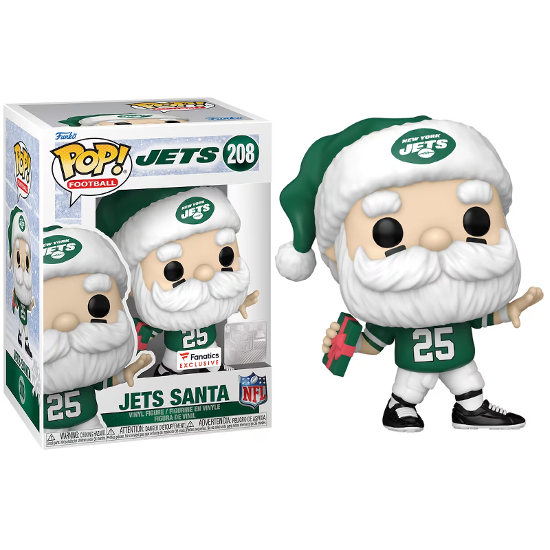 Funko Pop! Football Jets Santa 208 Exclusivo Original Colecionavel ...