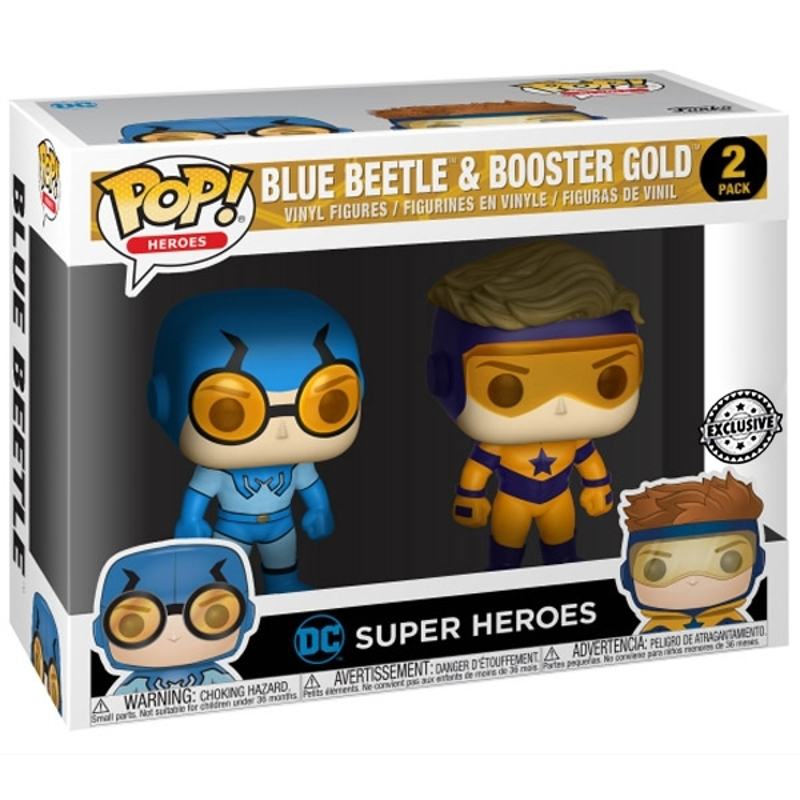 Funko Pop! Heroes Blue Beetle & Booster Gold 2 Pack Exclusivo - Moça do ...