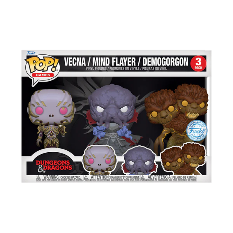 Funko Pop! Dungeons & Dragons Vecna Mind Flayer Demogorgon 3 Exclusivo ...