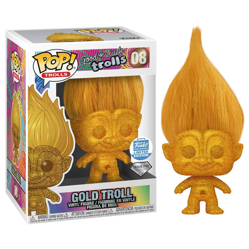 Funko Pop! Trolls Gold Troll 08 Exclusivo Diamond Original - Moça do ...