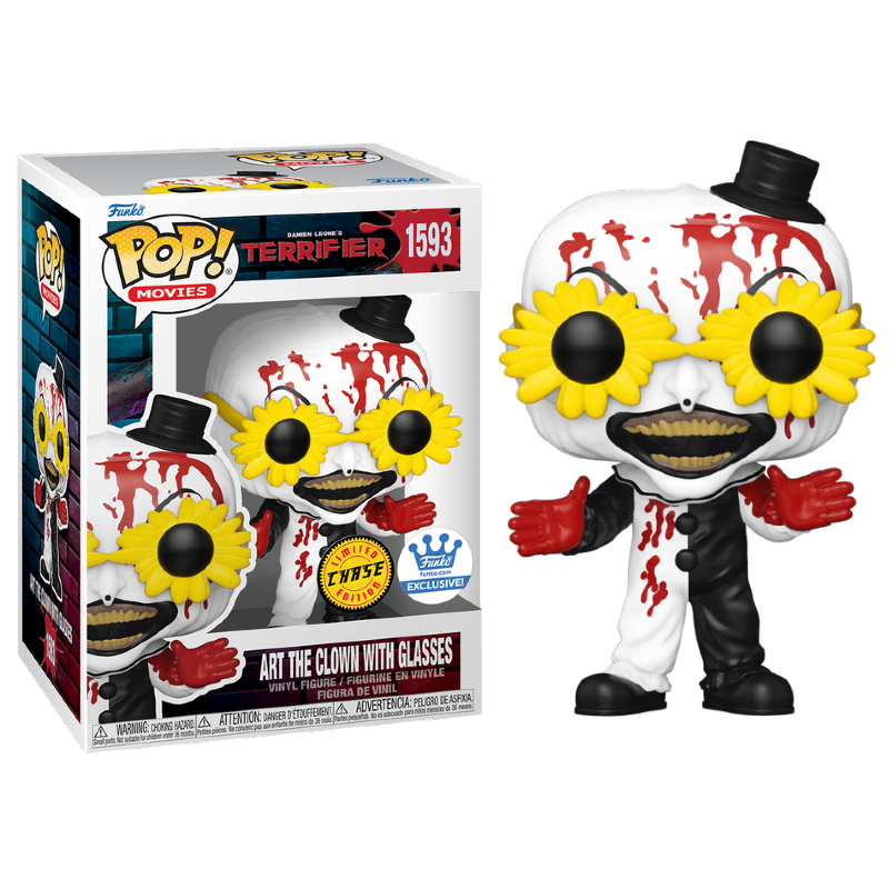 Funko Pop! Terrifier Art the Clown with Glasses 1593 Exclusivo Chase ...