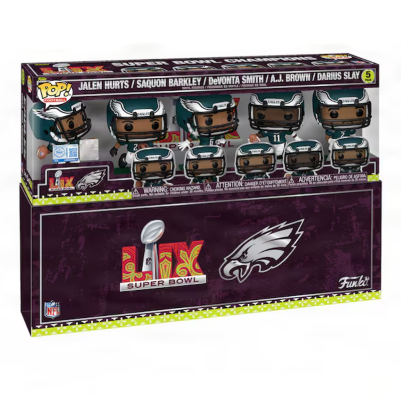 Funko Pop! Football NFL Philadelphia Eagles Super Bowl 5 Pack - Moça do ...